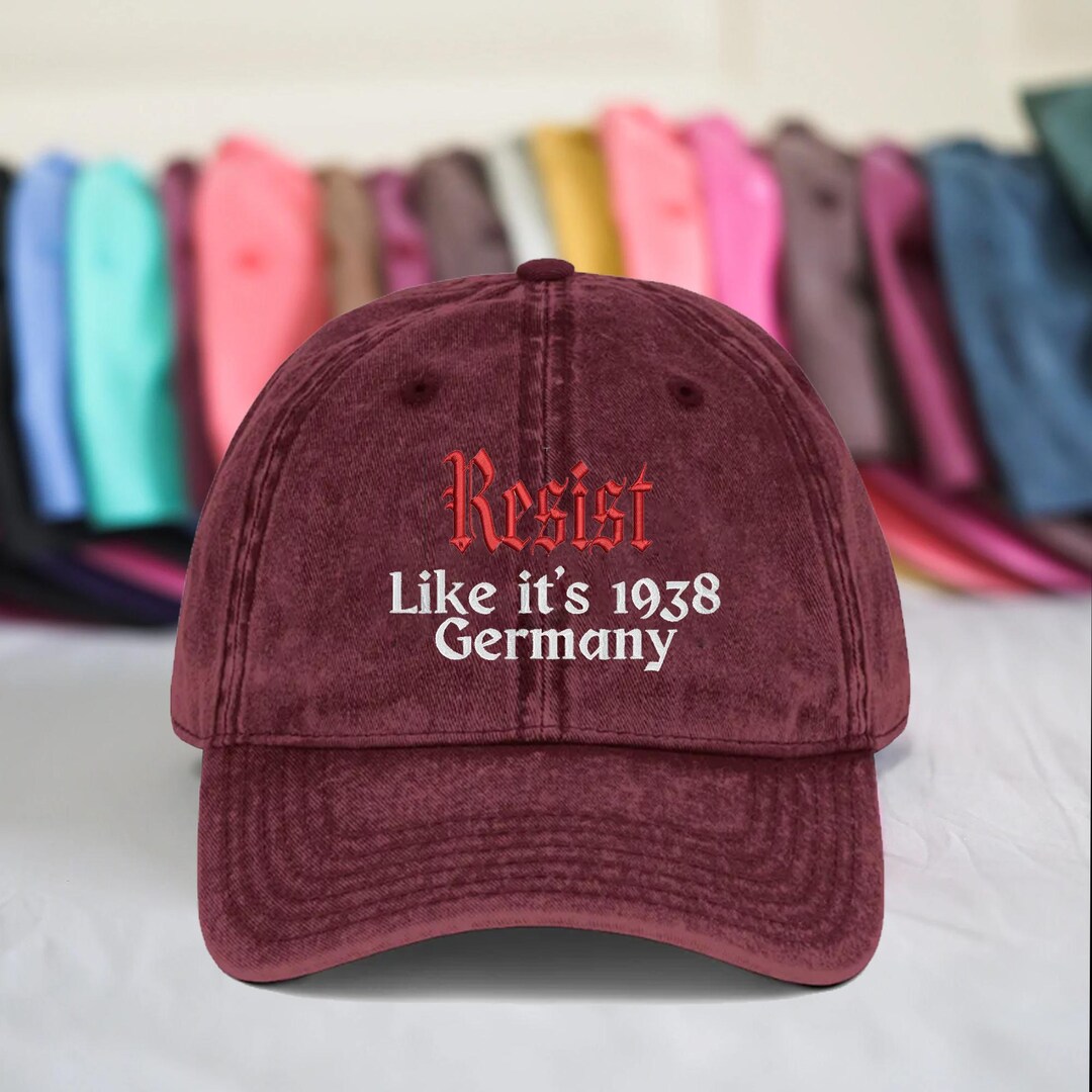 Resist Like It's 1938 Germany Embroidered Hat, Feminist Baseball Cap ...