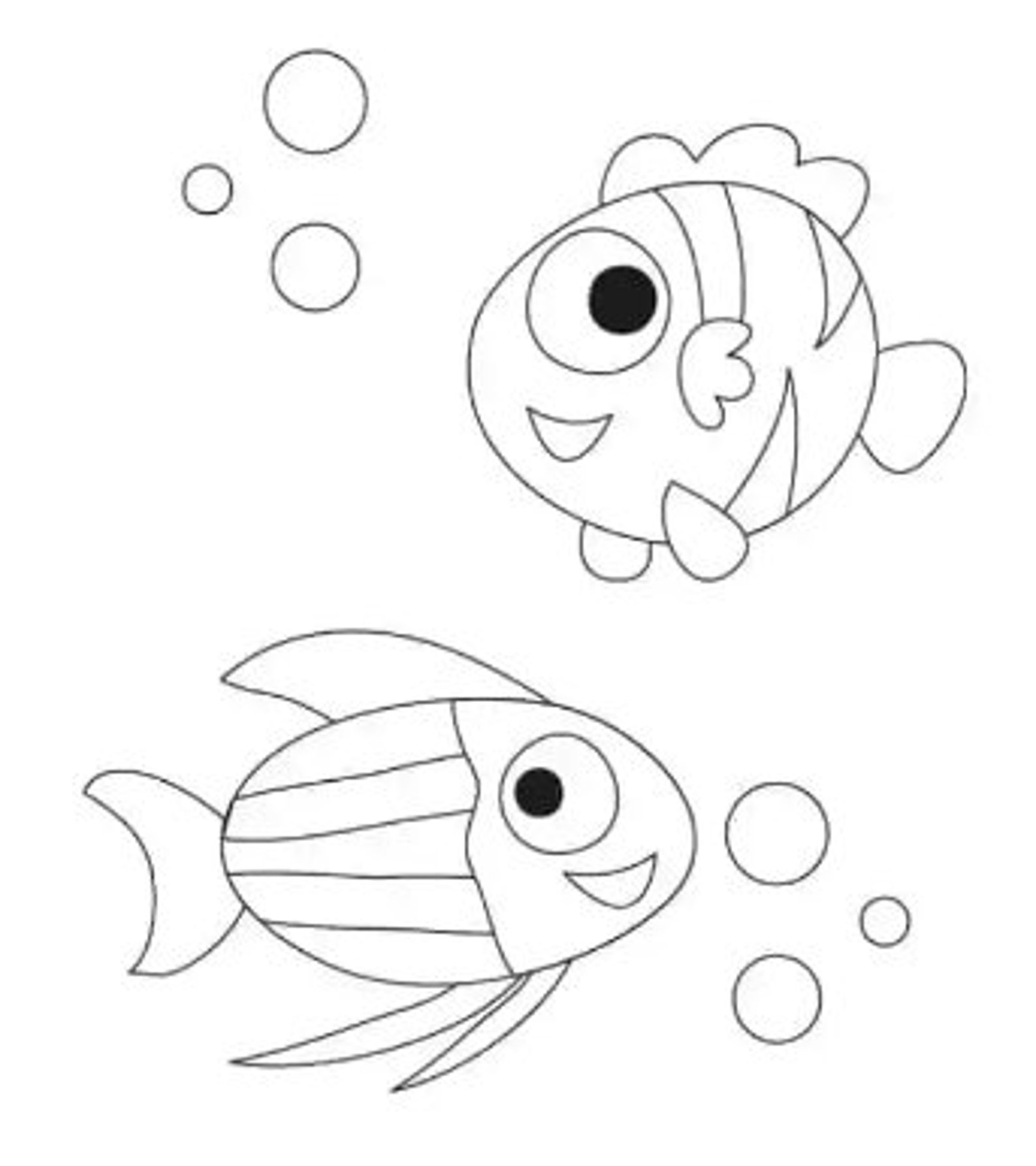 Coloring Fish Worksheet - Etsy