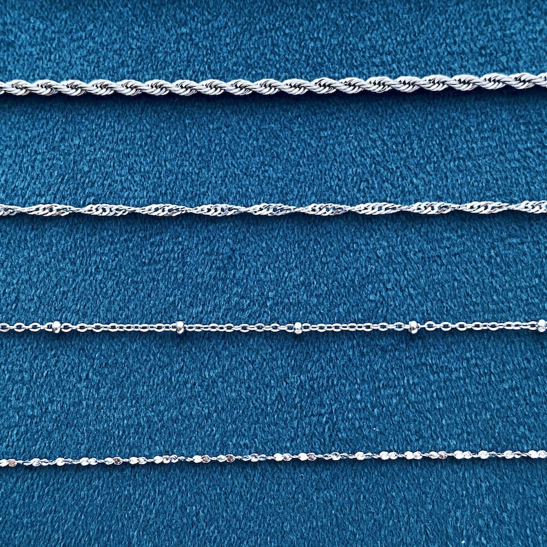 Stainless Steel Chain,silver Chain Necklace,rope Dainty Snake Chain ...