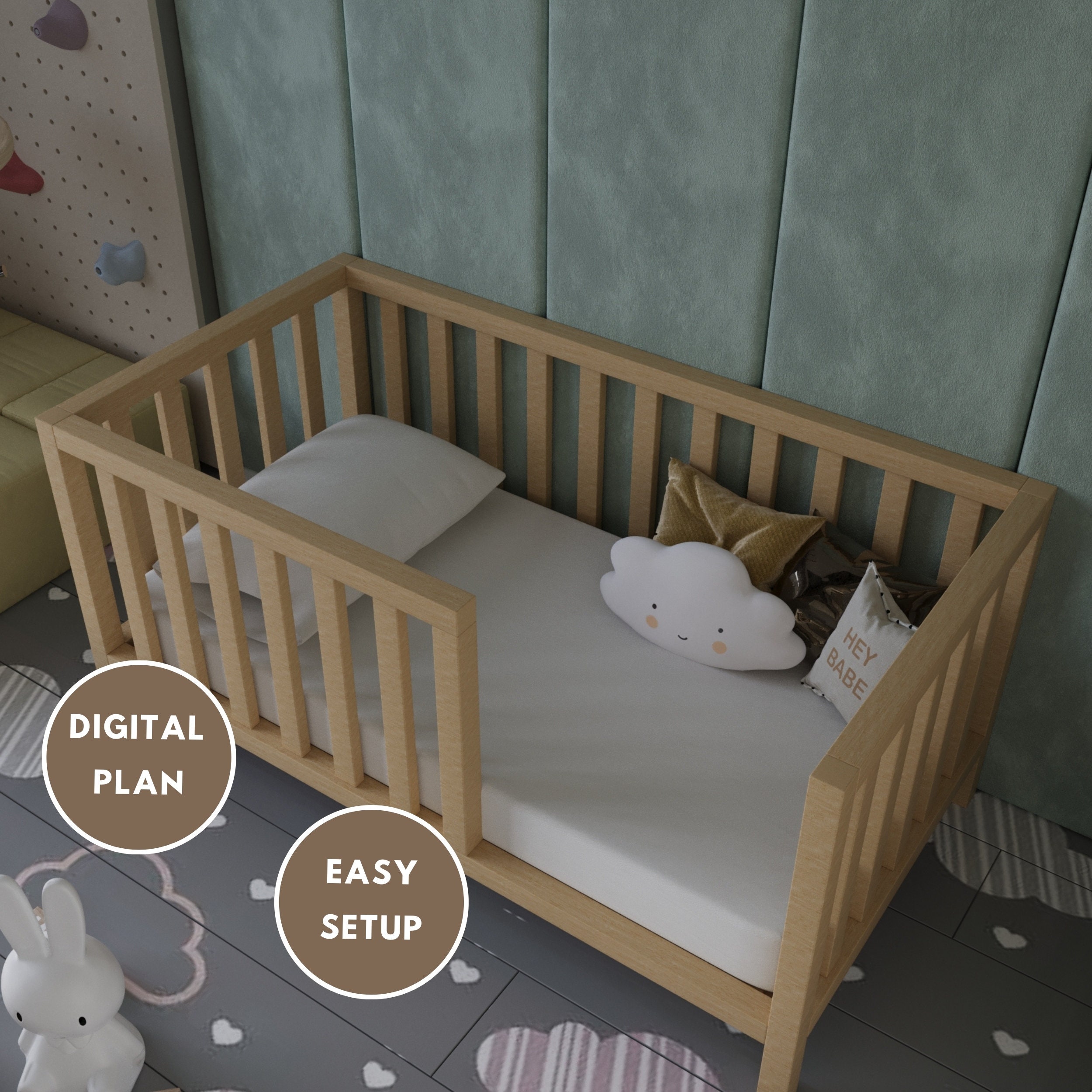 House Bed PDF Plan | Montessori Bed Plan | DIY Wooden Bed Plan | Small ...