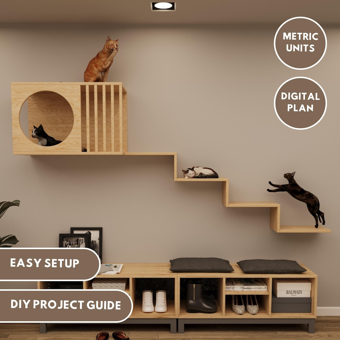 Cat Shelf | Cat Wall Furniture | Modern Cat Wall Shelves | Home Decor ...