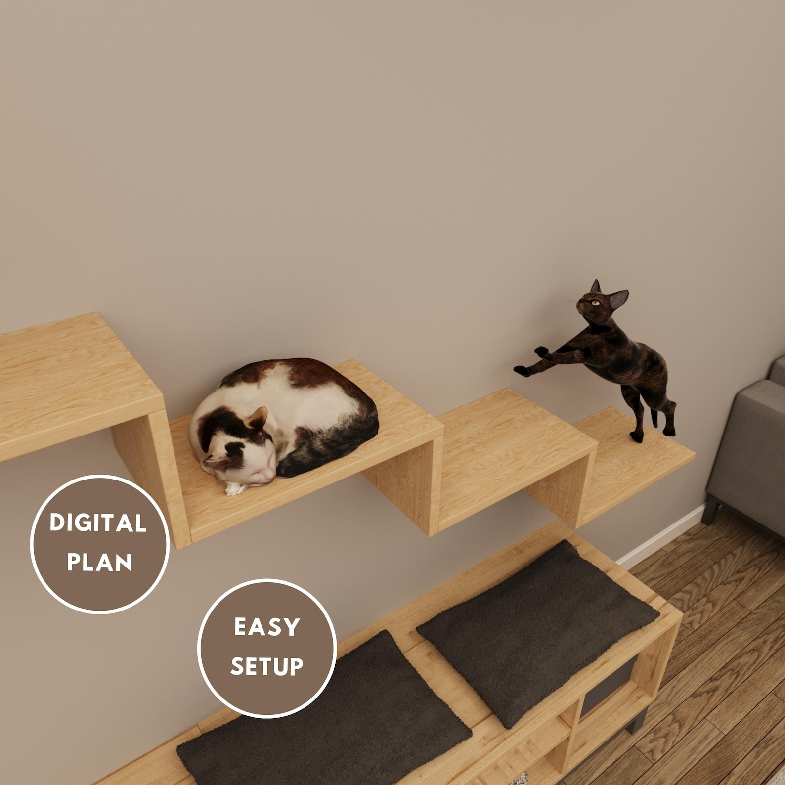 Cat Shelf | Cat Wall Furniture | Modern Cat Wall Shelves | Home Decor ...