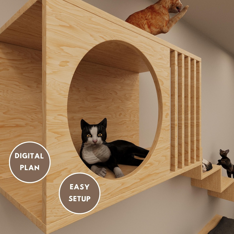 Cat Shelf | Cat Wall Furniture | Modern Cat Wall Shelves | Home Decor ...
