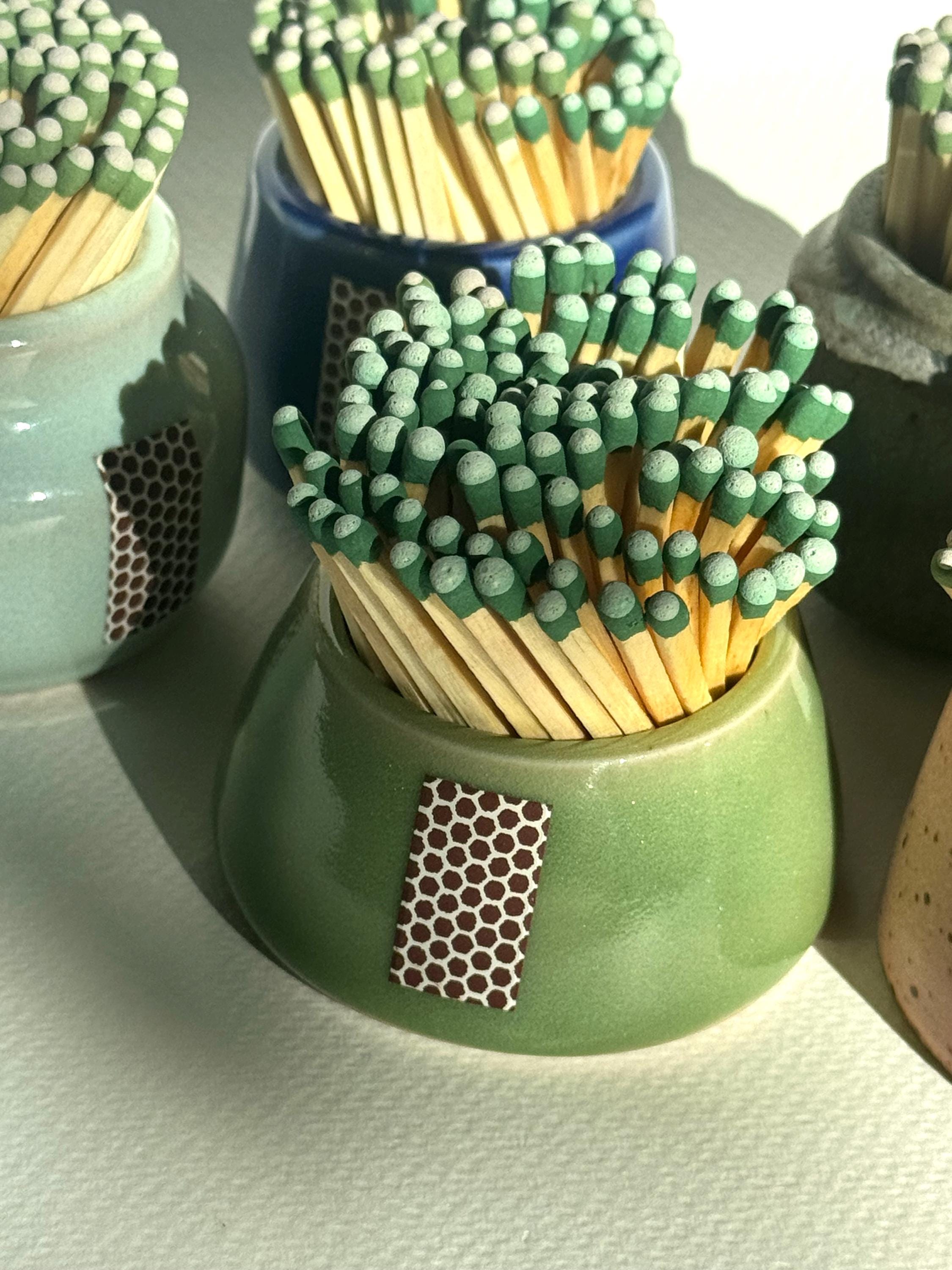 Handmade Ceramic Match Striker | Various Colors W Matches | Matches ...