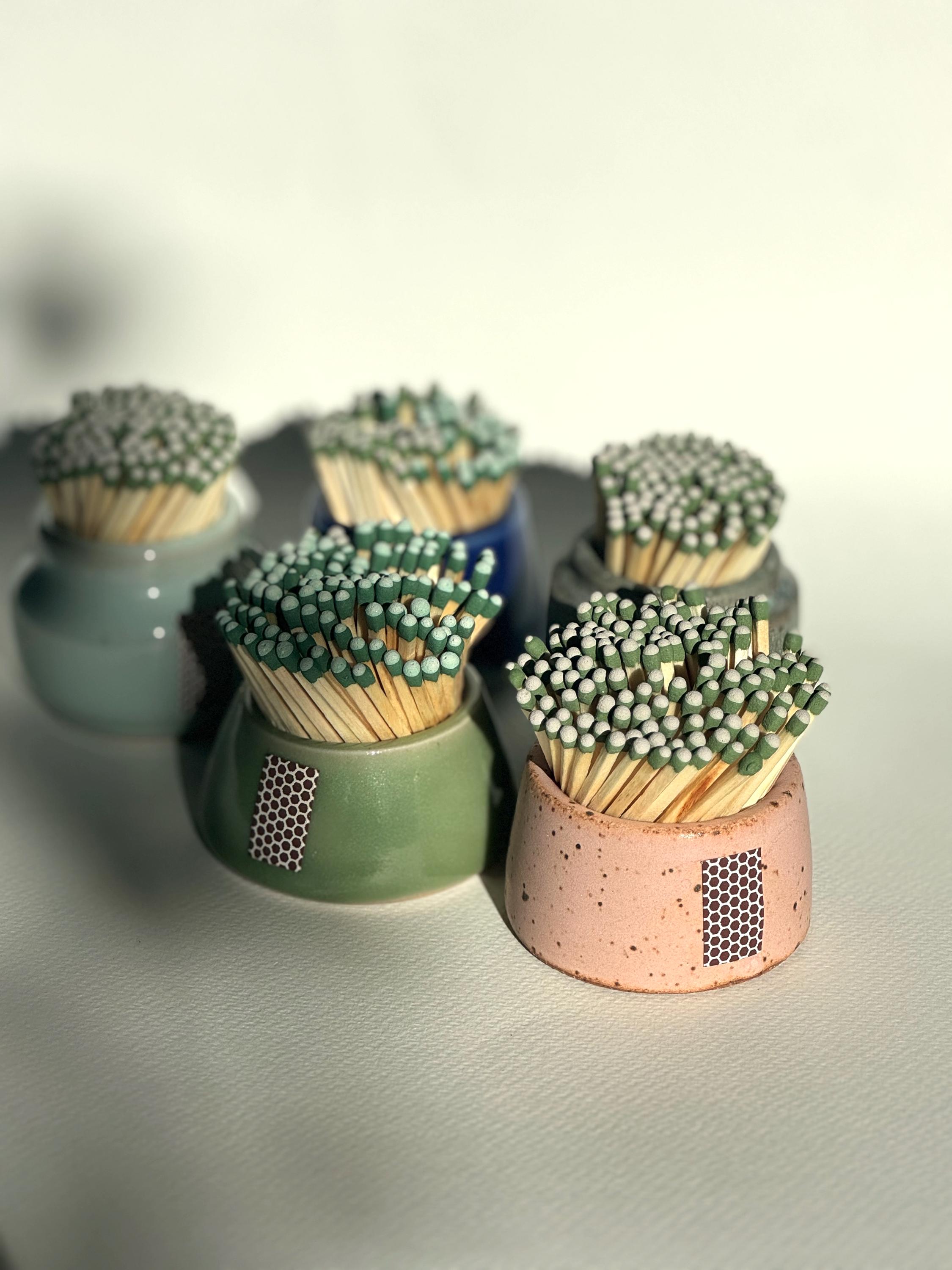 Handmade Ceramic Match Striker | Various Colors W Matches | Matches ...