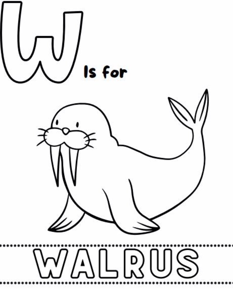 ABC Early Learning Coloring Book LETTERS A Z 27 PAGES - Etsy