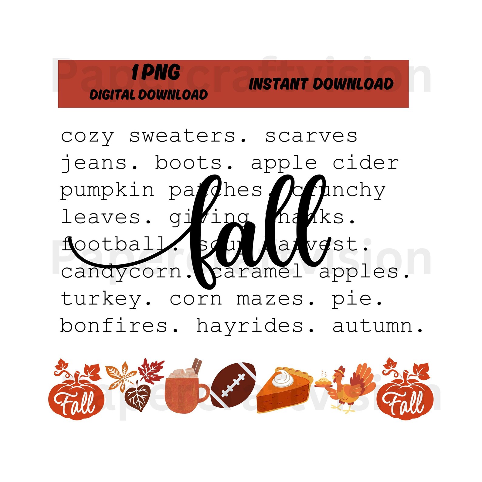 Fall Words PNG, Fall PNG, Halloween PNG, Lightning Bolt Png, Retro Fall ...