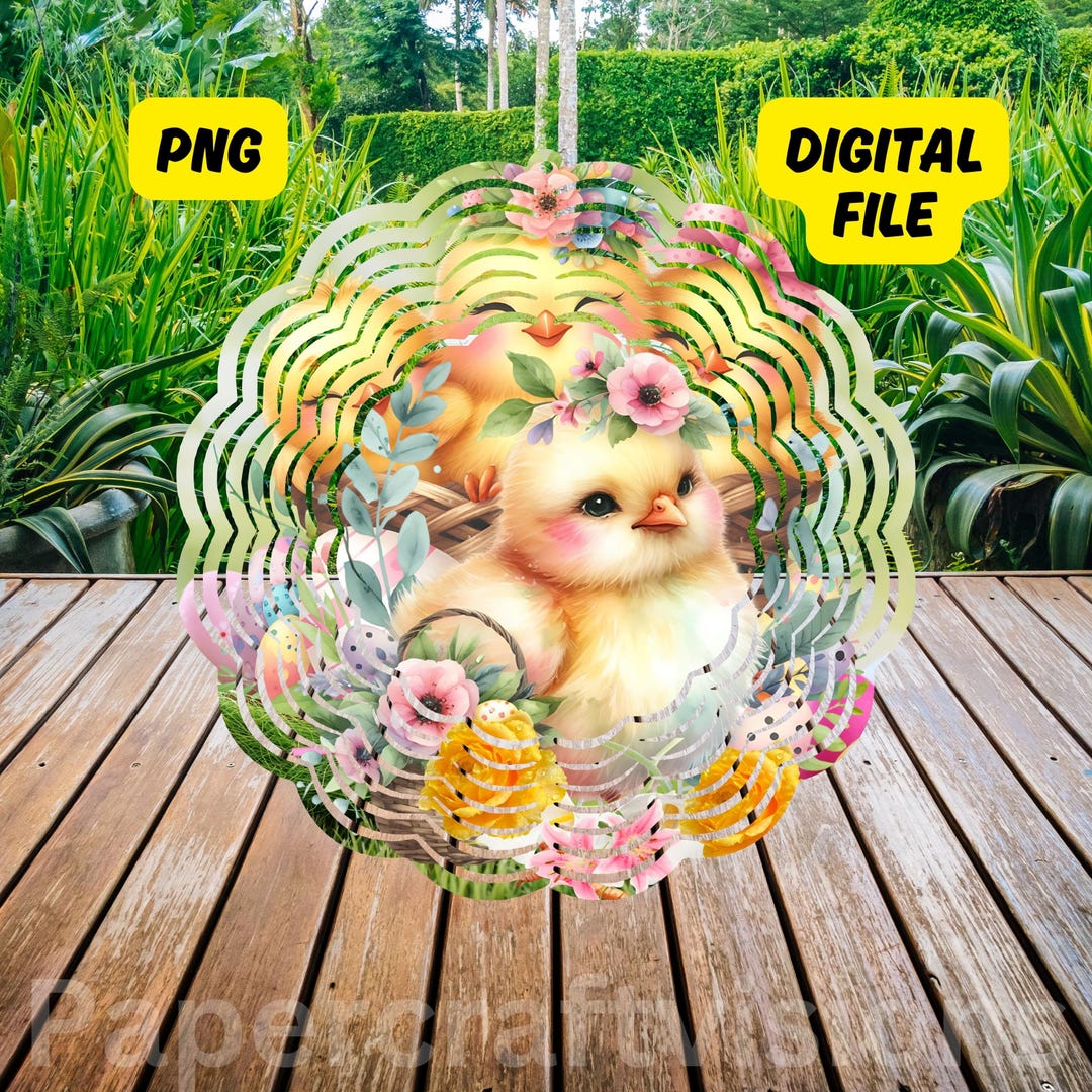 Easter Wind Spinner PNG, Chick Wind Spinner, Floral Wind Spinner PNG ...