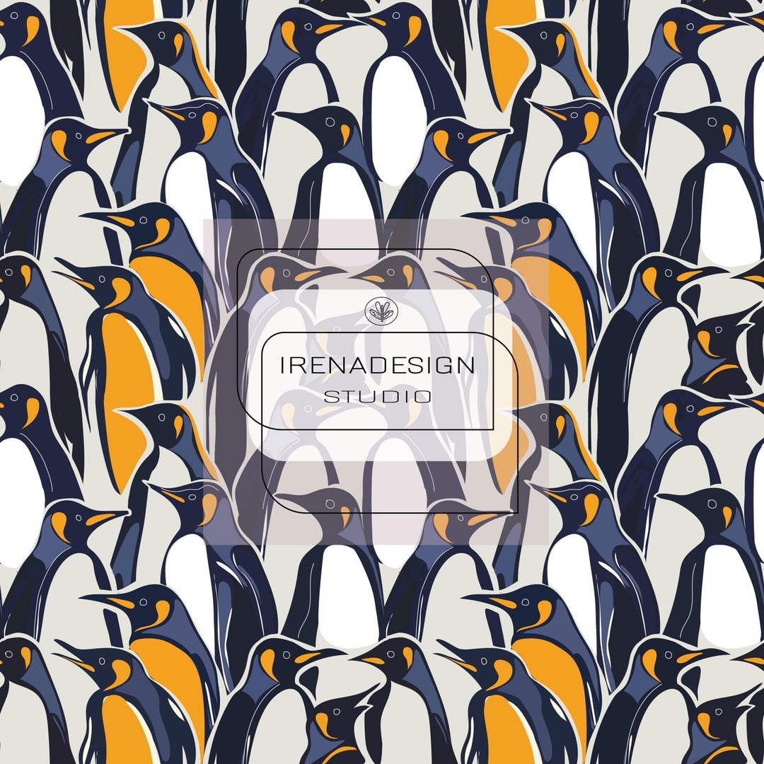 Penguins Fun Seamless Repeating Surface Pattern | Digital Download ...