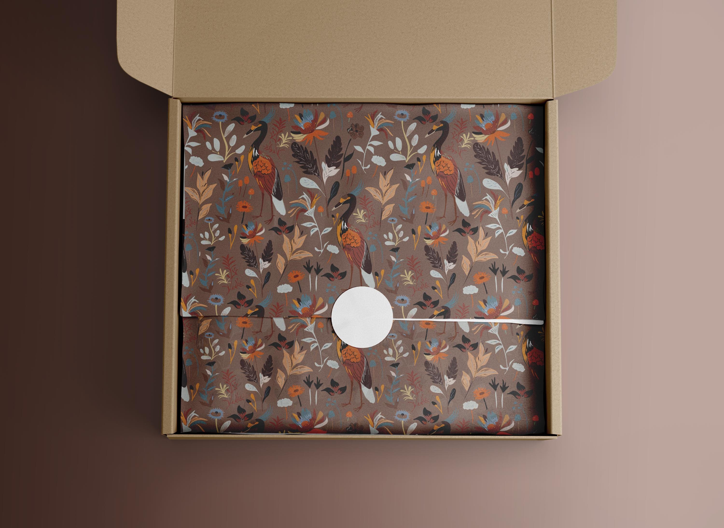 Forest Bird Seamless Pattern | Digital Download | Brown Detailed Bird ...
