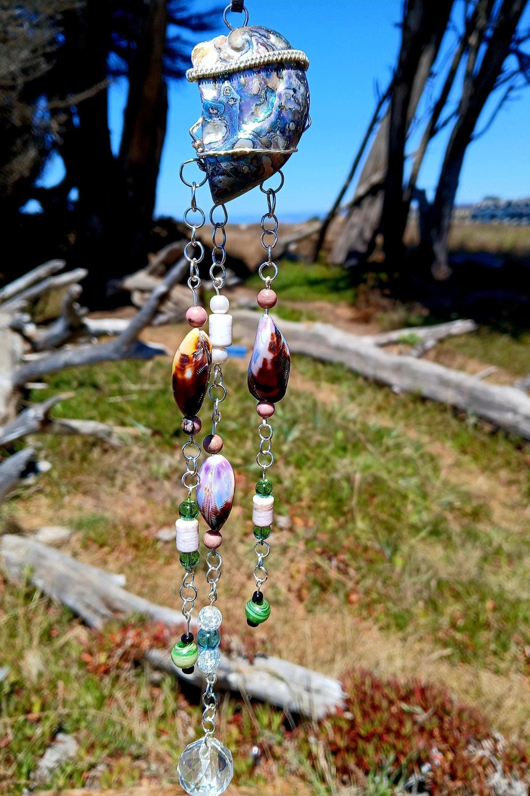 Natural Abalone Shell Windchimes - Etsy