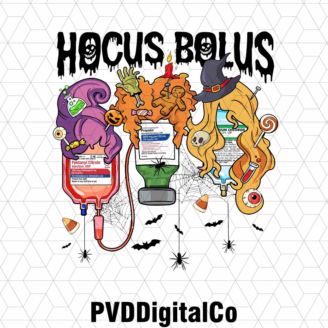 Hocus Bolus Png, Funny Halloween Nurse Png, Nurse Halloween Png, ICU ...