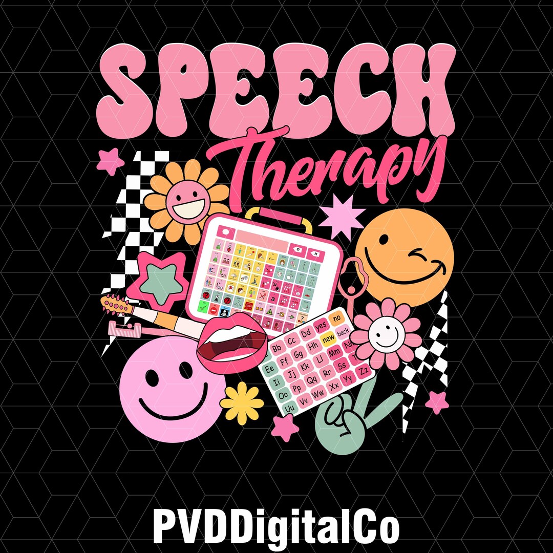 Speech Therapy Retro Groovy Png, Sublimation Design Png, Speech Squad ...