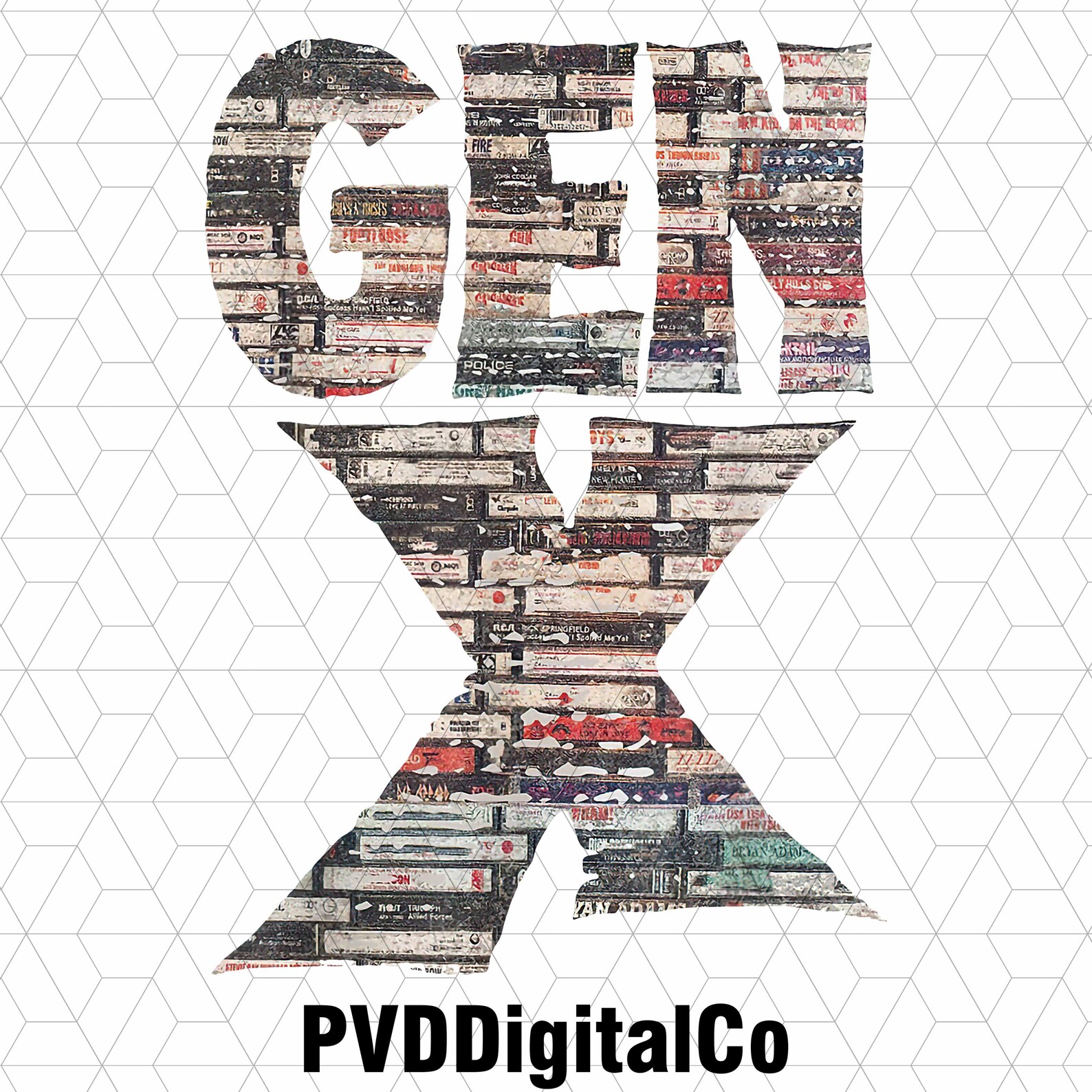 Gen X 80s Rock Cassettes Png, Gen X Cassettes Png, Retro Gen X T-png ...