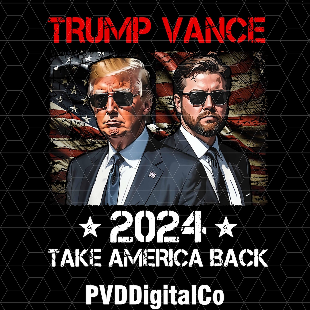 Trump Vance 2024 Png, President Trump Png, Trump Supporter US Flag Png ...