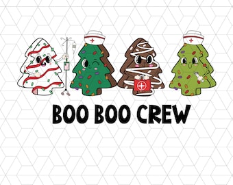 Nurse Christmas Png, Boo Boo Crew Png, Christmas Tree Cake Png, ICU ...