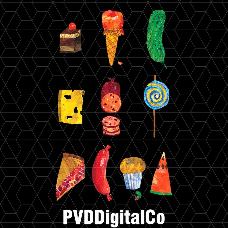 Party Food Caterpillar Png, Eric Carle Png, Back to School Png, Hungry ...