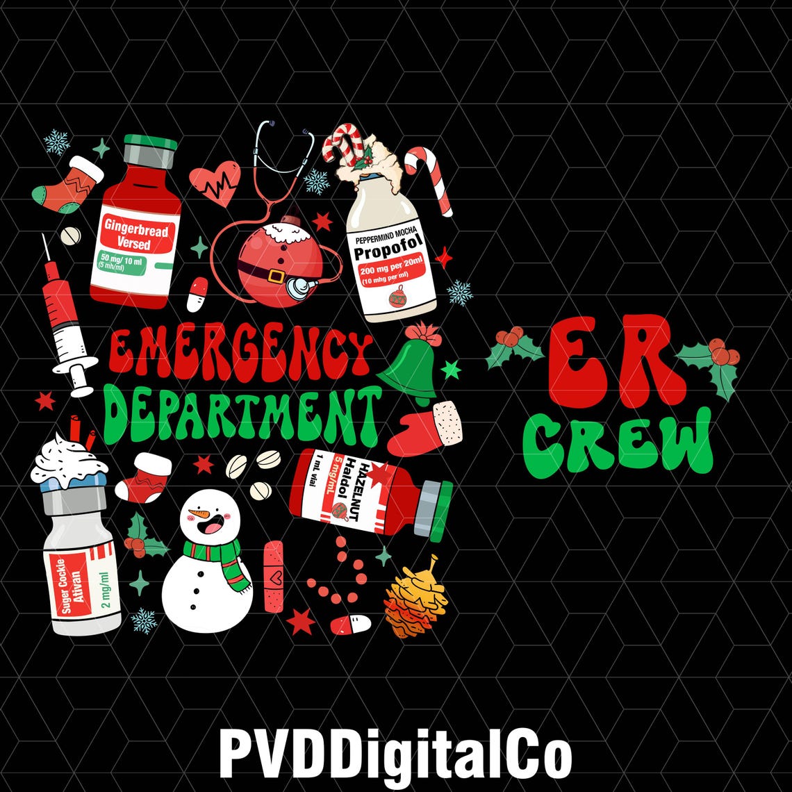 Emergency Department Png, Nurse Christmas Png, ER Crew Png, Christmas ...