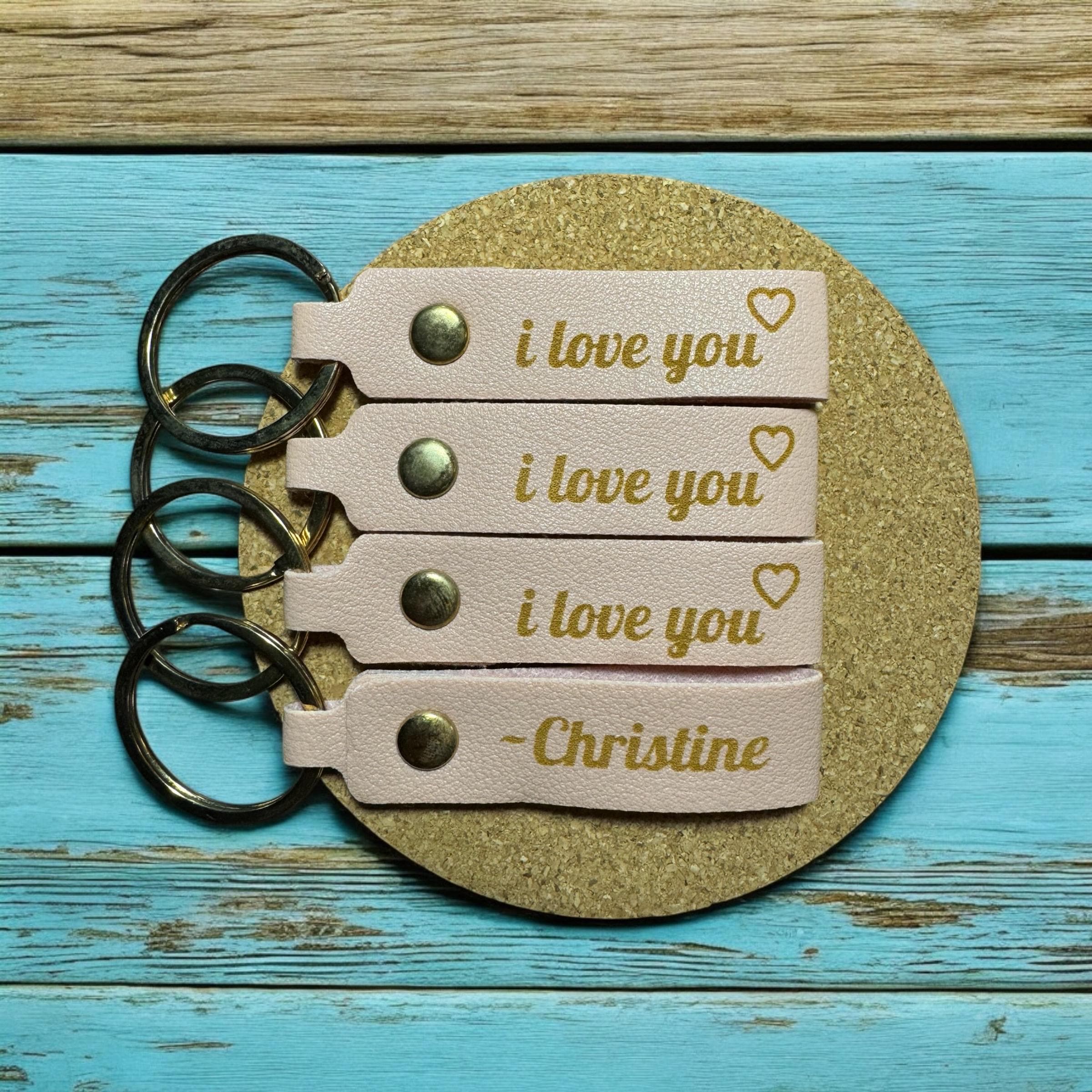 Leather Keychain - Etsy