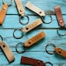 Leather Keychain - Etsy