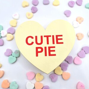 Conversation Heart Box Valentines Heart Box Candy Box Sweetheart Box ...