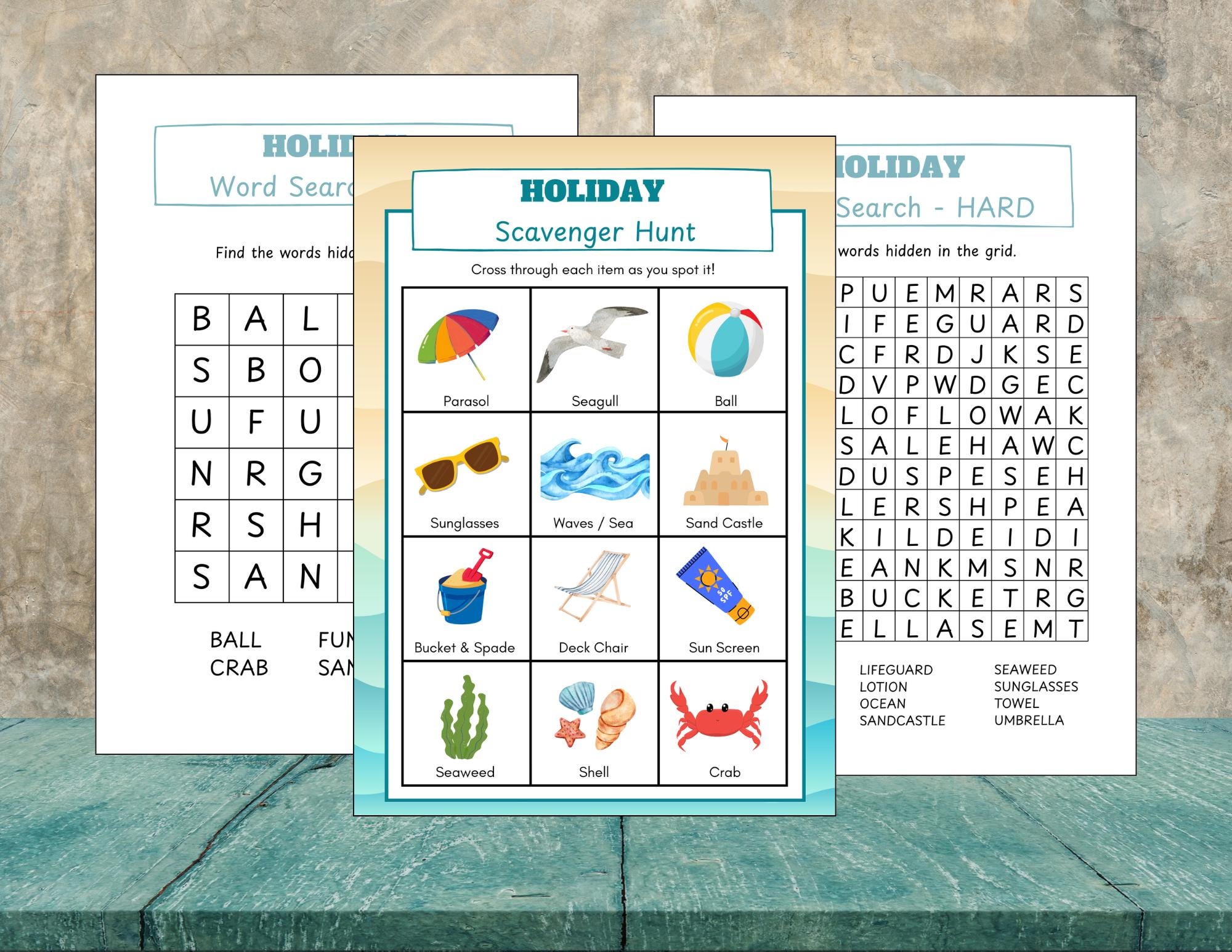 Holiday Scavenger Hunt and Word Search, Holiday Hunt and Word Search ...