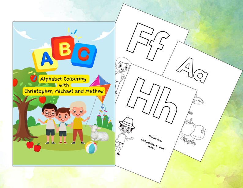 ABC Colouring Book, Printable Colouring Book Pages, Printable Pages ...