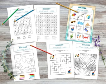 Nature Activity Bundle, Maze and Colour by Number, Scavenger Hunt, Word ...