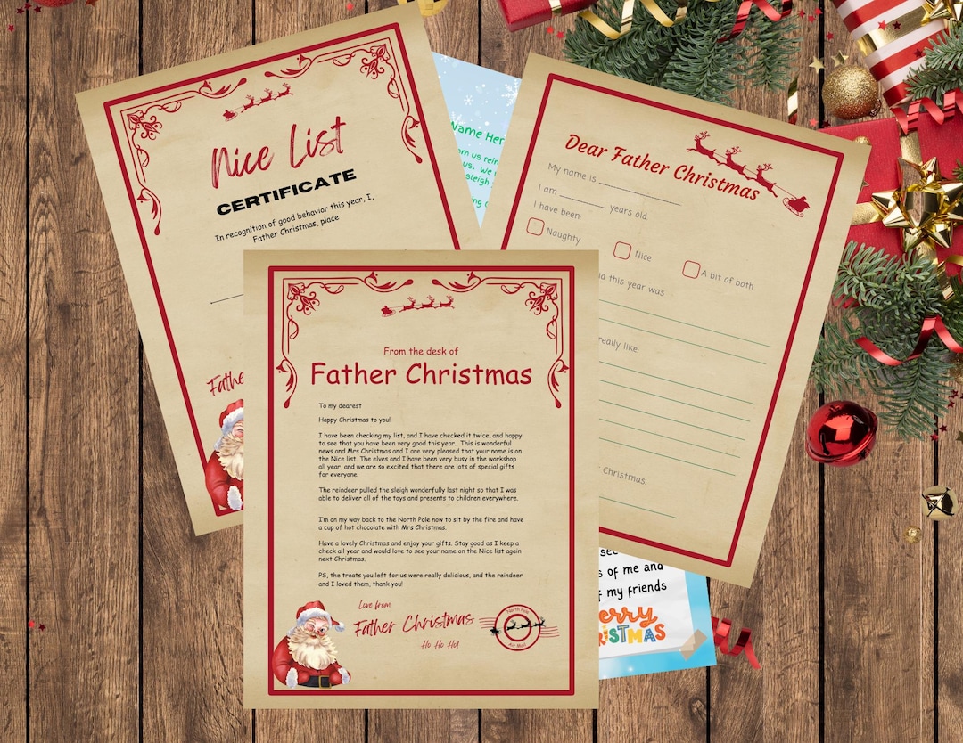 Editable Father Christmas Letter, Printable Letter From Father ...