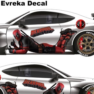 Deadpool Super Hero, Villain Inspired Car Side Decal, Universal Size ...