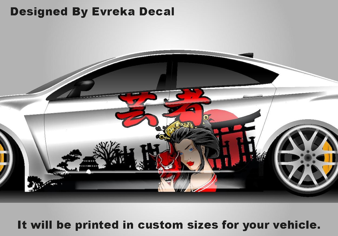 Custom Samurai Livery Racing Side Wrap; JDM Inspired Samurai Custom ...