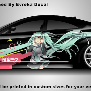 Hatsune Miku Car Door Decal - Etsy