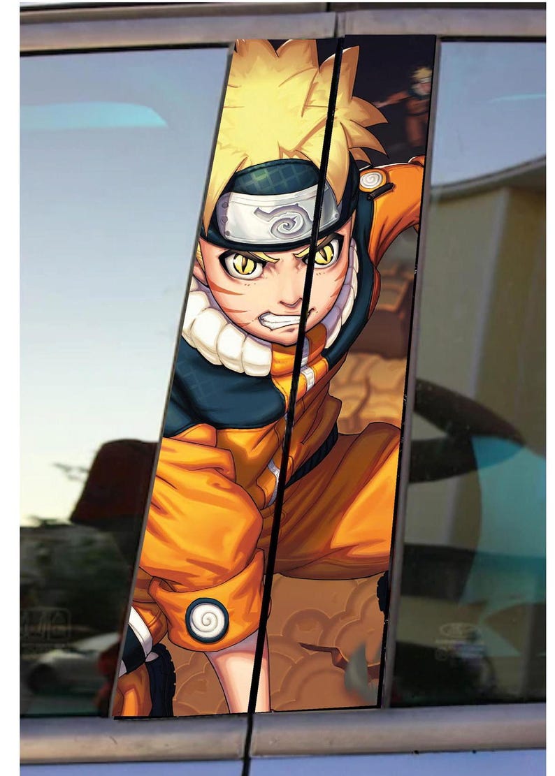 Naruto Anıme Sasuke Carnage Car Doors Livery Pillar Decal Sticker Wrap ...