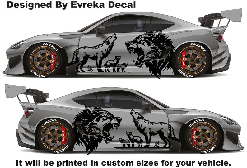 Angry Wolf Decal Wolf Decal Special Design Decal Porsche Mustang ...