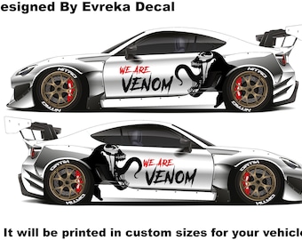2x VENOM Superhero, Villain Inspired Car Side Sticker, Universal Size ...