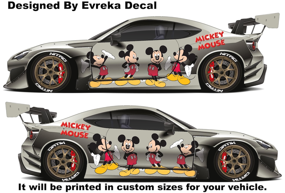 Floral Mickey Decal, Disney Decal, Disney Car Sticker, Disney Gift ...