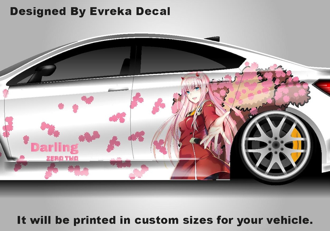 Anime ITASHA ZERO TWO Car Wrap Door Side Fit With Any Cars Vinyl ...
