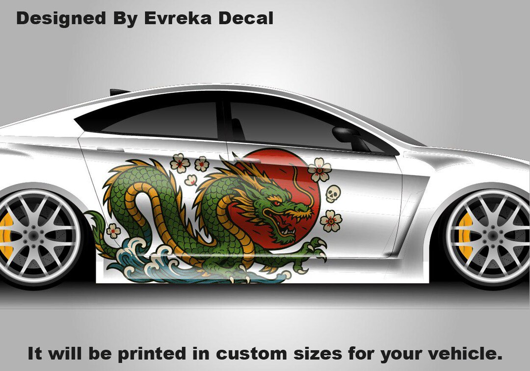 Dragon Car Body Decal - Draco Body Stickers - JDM Decals - Dragon Large ...