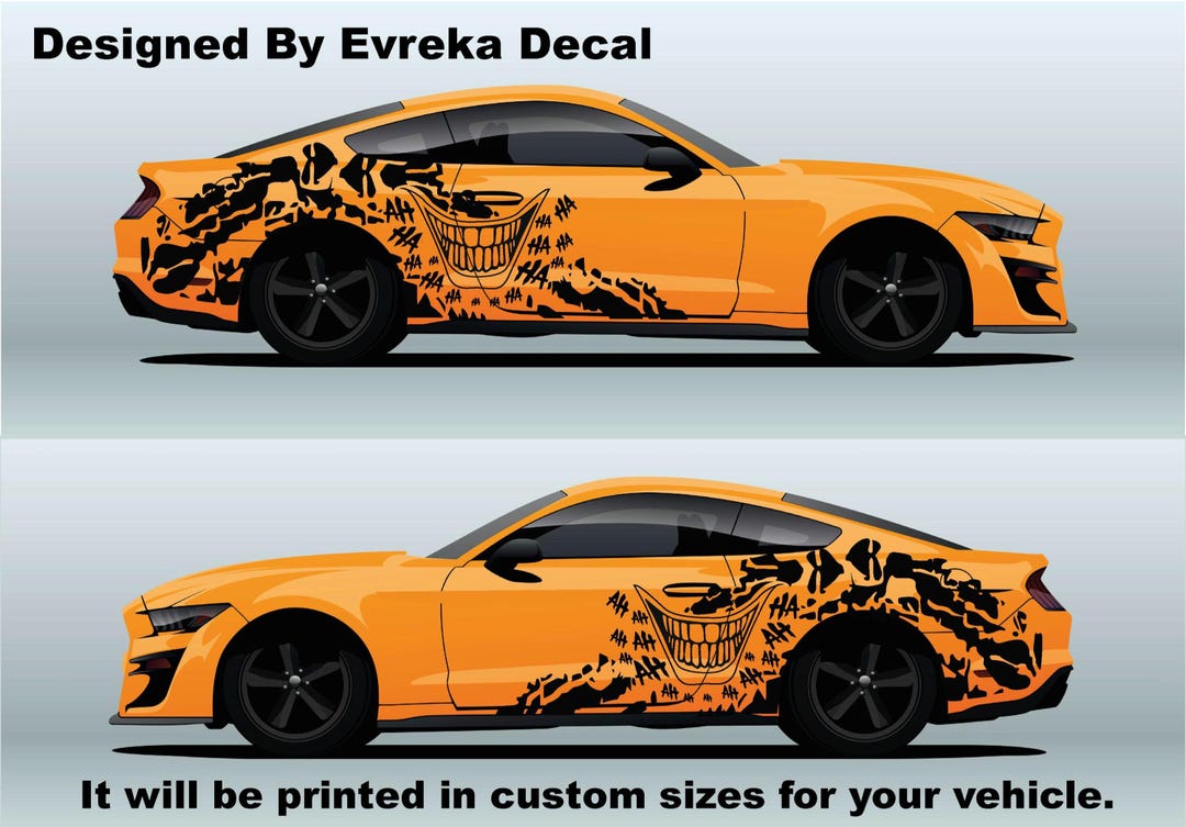 Joker Smile Car Side Decal. Joker Laugh Car Side Sticker. Joker Vinly ...