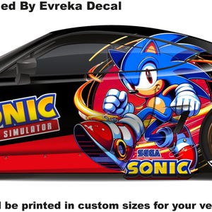 Sonic the Hedgehog Car Side Wrap, Full Color Graphics, Vinyl Livery ...
