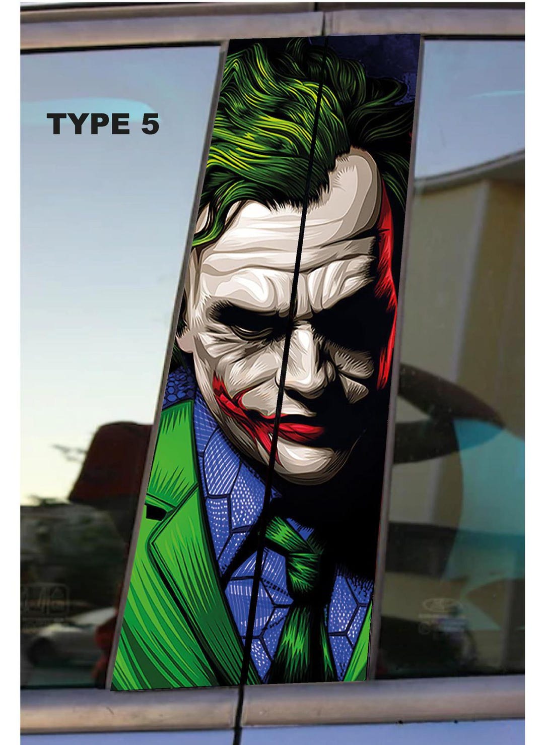 Joker Car Doors Livery Pillar Decal Sticker Wrap - Joker Car Decal ...