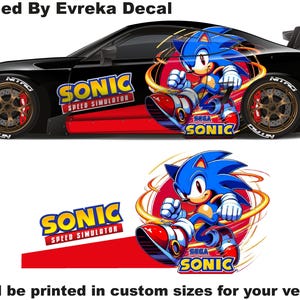 Sonic the Hedgehog Car Side Wrap, Full Color Graphics, Vinyl Livery ...