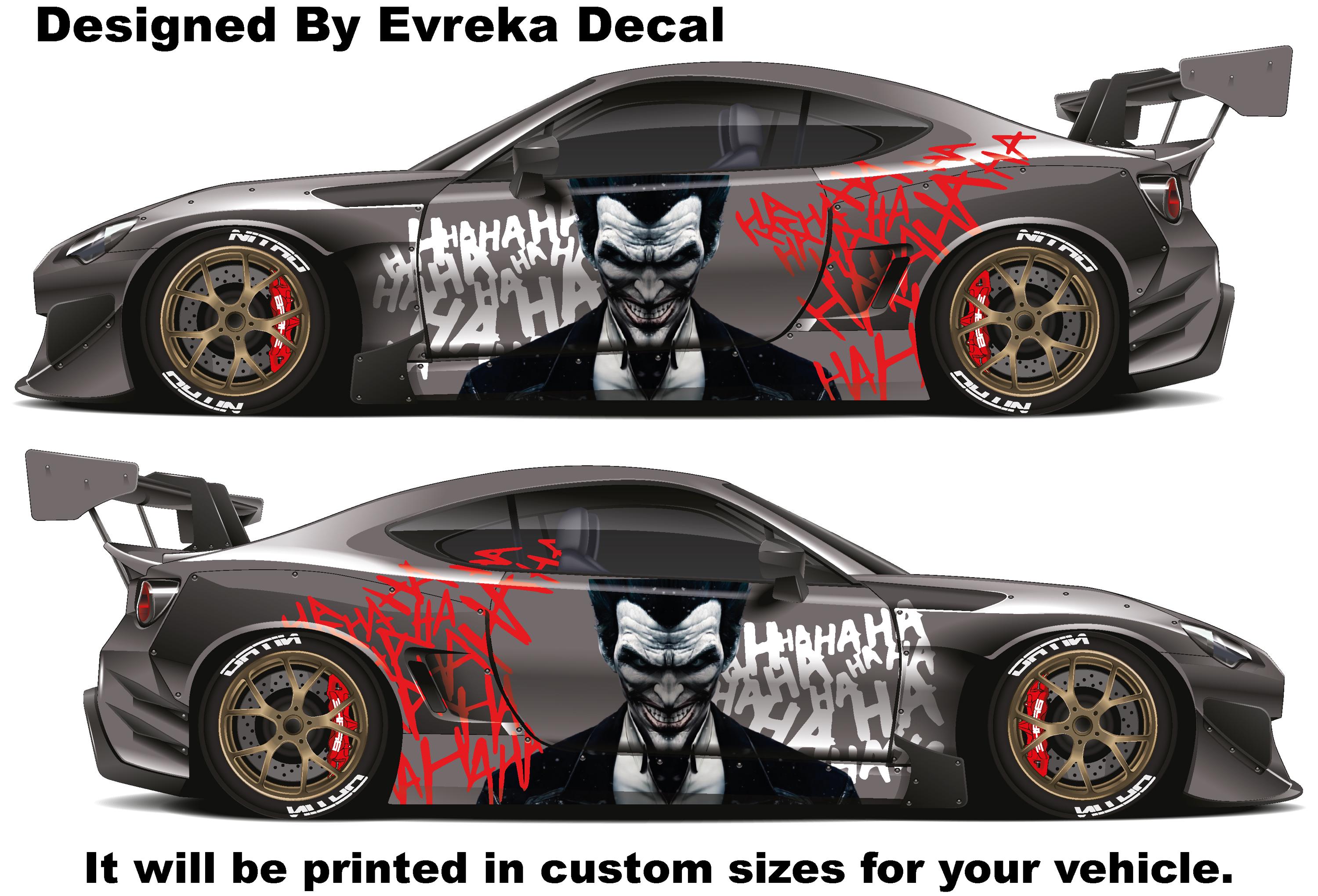 Joker Car Wrap, Car Livery, Cast Vinyl Wrap, Universal Size, Car Wrap ...