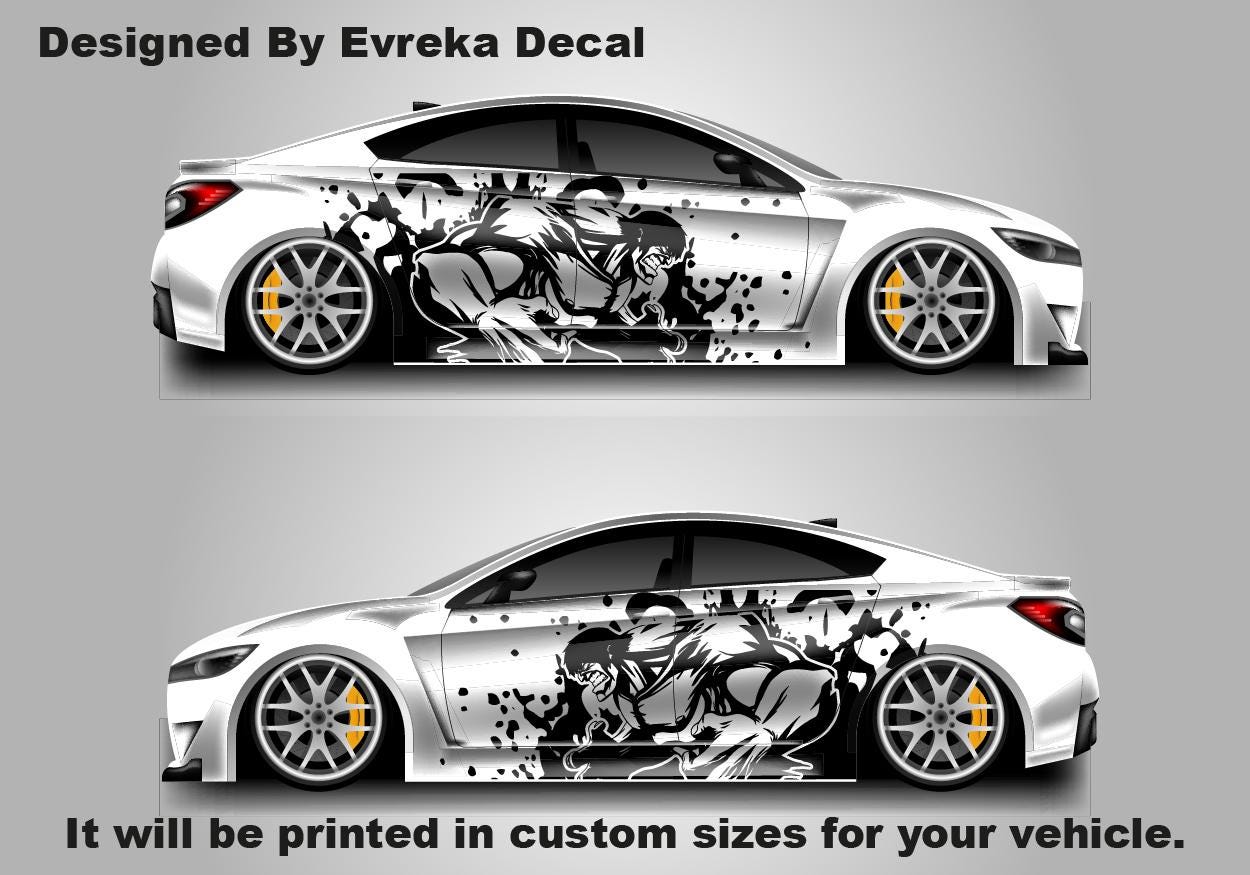 2x Hulk, Car Livery, Cast Vinyl Wrap, Universal Size, Car Wrap, Car ...