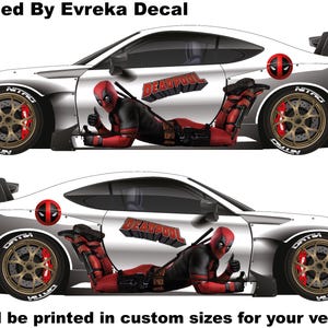 Deadpool Super Hero, Villain Inspired Car Side Decal, Universal Size ...