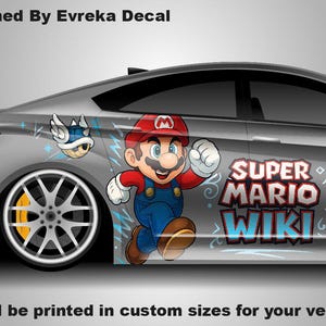Super Mario Car Side Wrap, Full Color Graphics, Vinyl Livery Decal Fit ...