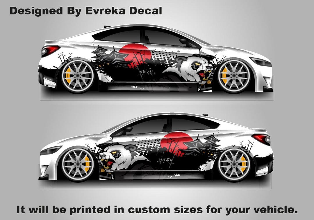 Panda | Anime Car Wrap | Anime Car Decals | Vinyl Stickers | Large ...