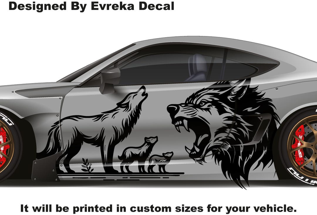 Angry Wolf Decal Wolf Decal Special Design Decal Porsche Mustang ...