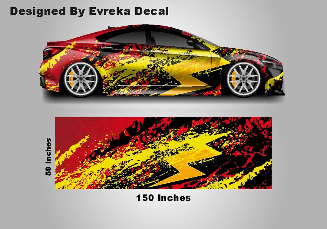 Race Car Side Wrap Laminated Print Modified Super Stock Car Side Decal ...
