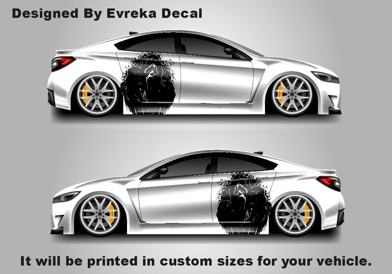 2x Scream, Car Livery, Cast Vinyl Wrap, Universal Size, Car Wrap, Car ...